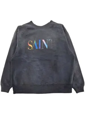 SAINT MXXXXXX Logo-print Sweatshirt - Black