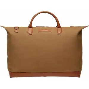 WANT Les Essentiels Hartsfield Organic Cotton Canvas Weekender Bag - Dark Camel
