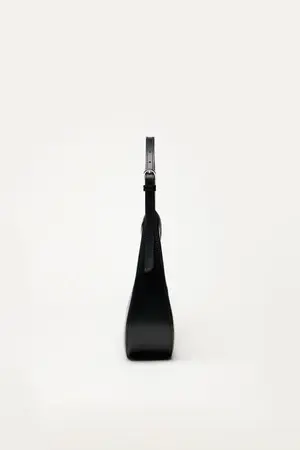 WANT Les Essentiels Arch Smooth Leather Shoulder Bag - Black