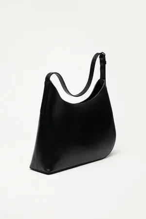WANT Les Essentiels Arch Smooth Leather Shoulder Bag - Black