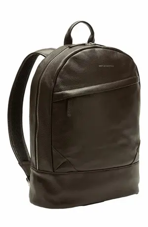 WANT Les Essentiels Kastrup Pebble-grained Leather Backpack - Dark Brown