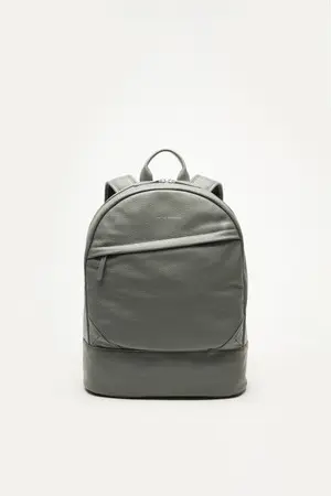 WANT Les Essentiels Want Les Essentiels Kastrup Pebble-Grained Leather Backpack Grey