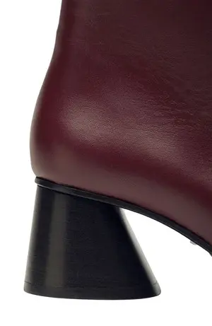 WANT Les Essentiels Holton Leather Heeled Boots - Dark Cherry