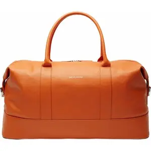 WANT Les Essentiels Kelowna Pebble-grained Leather Weekender Bag - Orange