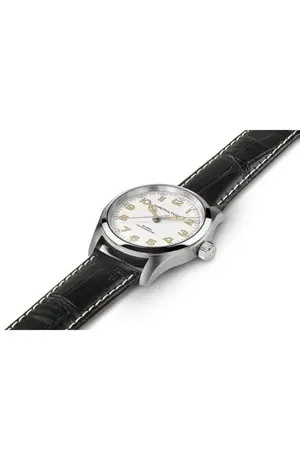 Hamilton Khaki Field Automatic Leather Strap Watch - White
