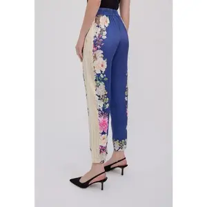 RAISHMA Amora Trousers With Floral Print - Blue