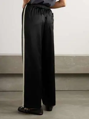 BODE Satin Wide-leg Track Pants