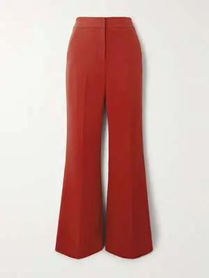 Veronica Beard Lebone Pleated Crepe Straight-leg Trousers