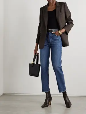 AGOLDE 90s Pinch Waist Cropped Jeans - Blue