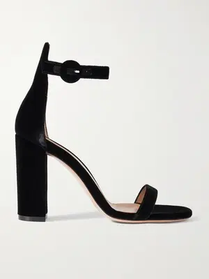 GIANVITO ROSSI Gaeta 105 Velvet Sandals