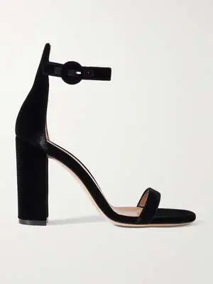 GIANVITO ROSSI Gaeta 105 Velvet Sandals