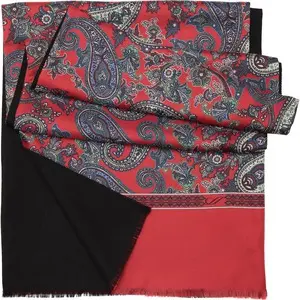 ELIZABETTA Veneziawool Backed Silk Scarf For - Red