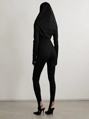 SALON 1884 Nova Convertible Silk-jersey Turtleneck Jumpsuit