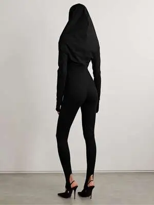 SALON 1884 Nova Convertible Silk-jersey Turtleneck Jumpsuit