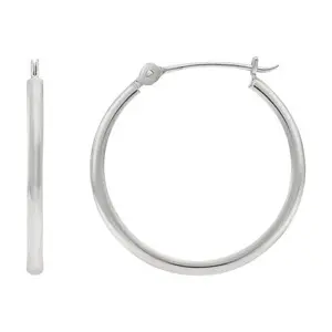 DONATELLO GIAN Name' Sterling Hoop Earrings - Silver