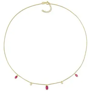 JULIANNA B. 10k Yellow Gold And Diamond Station Necklace