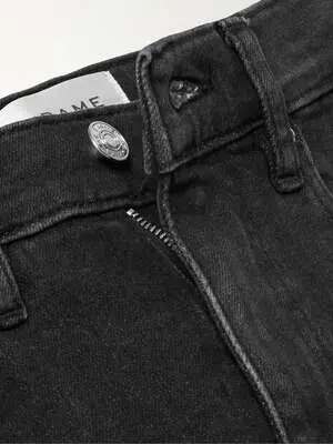 FRAME Le Sleek Embellished Jeans - Black