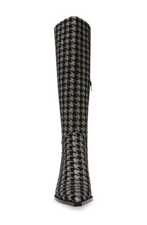 Betsey Johnson Pamella Knee High Boots - Black/silver