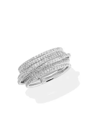 Lana Jewelry Pavé Diamond Kinetic Ring - White Gold