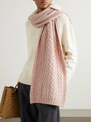 Loro Piana Valle Open-knit Cashmere Scarf