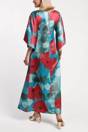 FRANCES VALENTINE Spinnaker Maxi Dress - Navy/red/multi
