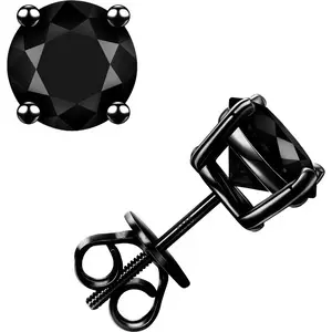 DONATELLO GIAN Sterling Silver Stud Earrings - Black