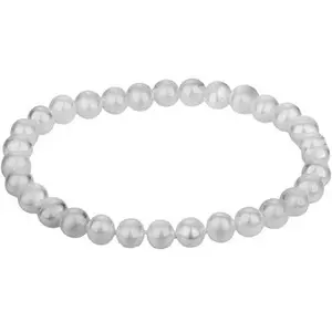 DONATELLO GIAN Name' Shell Pearl Stretch Bracelet - Grey