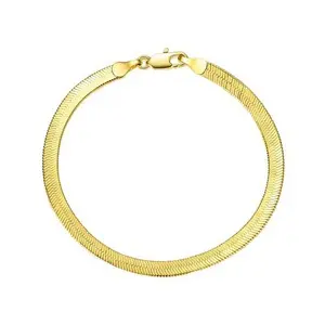 DONATELLO GIAN Sterling Flat Snake Bracelet - Gold
