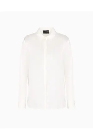 Emporio Armani Silk Satin Shirt - Natural