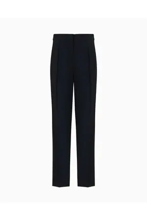 Emporio Armani Envers-satin Trousers - Black