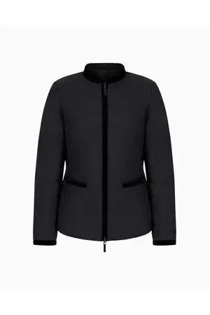 Emporio Armani Nylon Reversible Guru-collared Jacket - Black