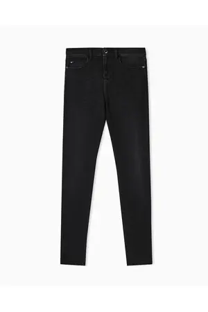 Emporio Armani J20 High-waisted Super-skinny Jeans - Black