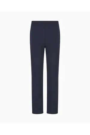 Giorgio Armani Loungewear Trousers In Stretch Modal - Blue
