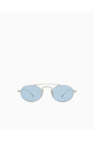 Giorgio Armani Oval Sunglasses - Silver