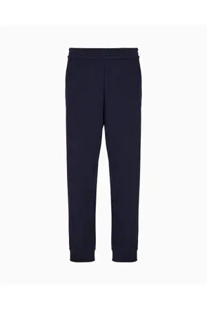 Giorgio Armani Cotton And Cashmere Joggers - Blue