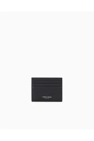 Giorgio Armani Leather Card Holder - Black