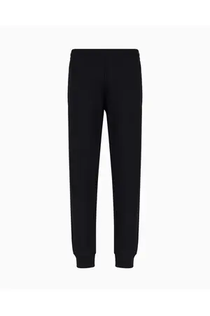 Emporio Armani Modal-Blend Jersey-Fleece Joggers - Navy