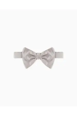 Emporio Armani Knotted Bow Tie - Silver