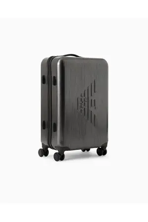 Emporio Armani Abs Trolley Suitcase With Embossed Eagle