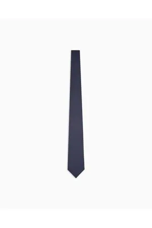 Emporio Armani Silk Tie With Jacquard Monogram