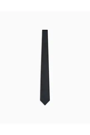 Emporio Armani Jacquard Micro-motif Neck Tie - Black