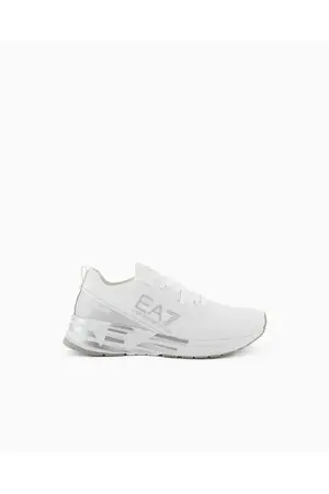 EA7 Crusher Distance Knit Sneakers - White