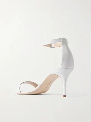 Manolo Blahnik Chaos 70 Leather Sandals - White