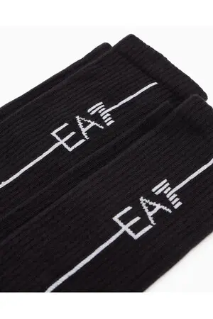 EA7 Terrycloth Training Crew Socks - Black