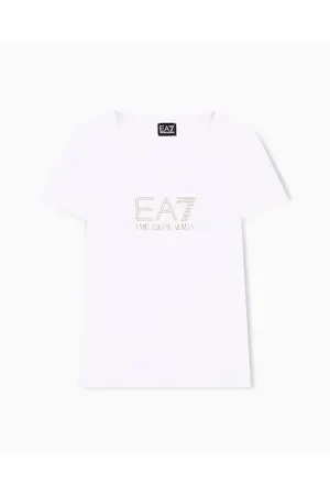 Emporio Armani Evolution Stretch Cotton And Modal Blend T-shirt With Logo - White