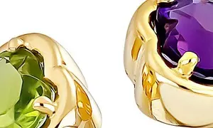 Bony Levy 14k Gold Gemstone Open Heart Ring - 14ky Pink/ Purple Stone