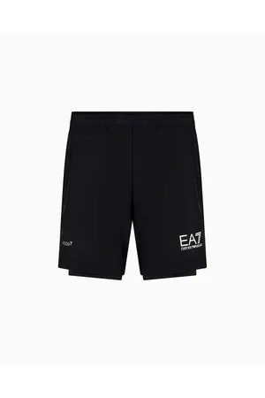 Emporio Armani Ea7 Dynamic Athlete Vigor7 Technical Fabric Shorts - Black