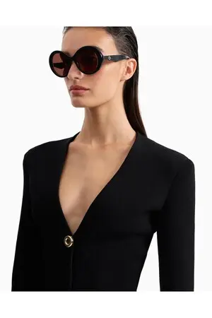 Giorgio Armani Oversized Oval Sunglasses