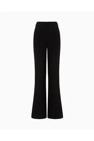 Giorgio Armani Giorgio Armani Wide-Leg Silk Trousers - Black