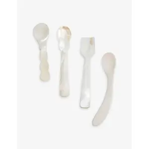 GOHAR WORLD Column Mother-of-pearl Dessert Spoon Set - Mother Of Pearl